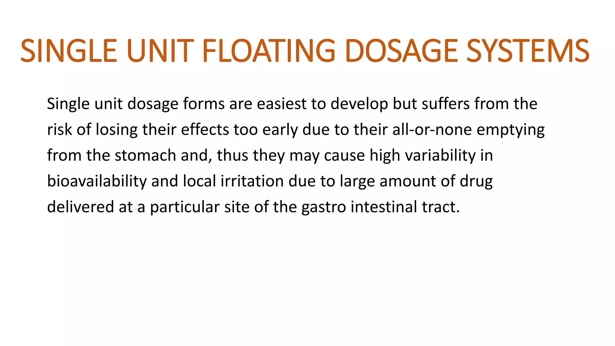 FLOATING DRUG DELIVERY SYSTEM | PPTX