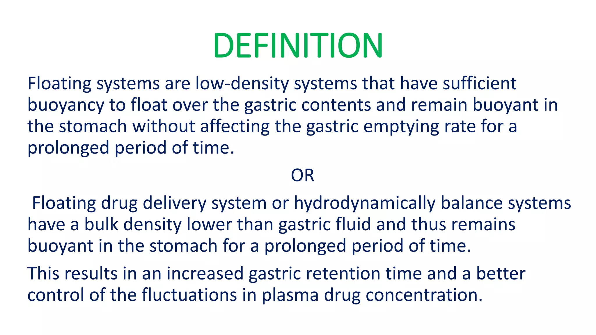 Floating Drug Delivery System Pptx