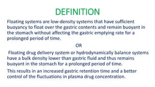 FLOATING DRUG DELIVERY SYSTEM | PPTX