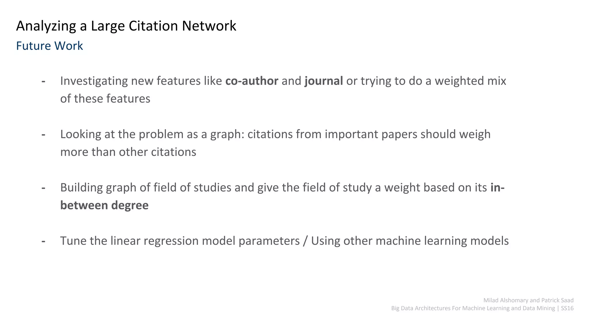 Analysing Large Citation Network | PDF