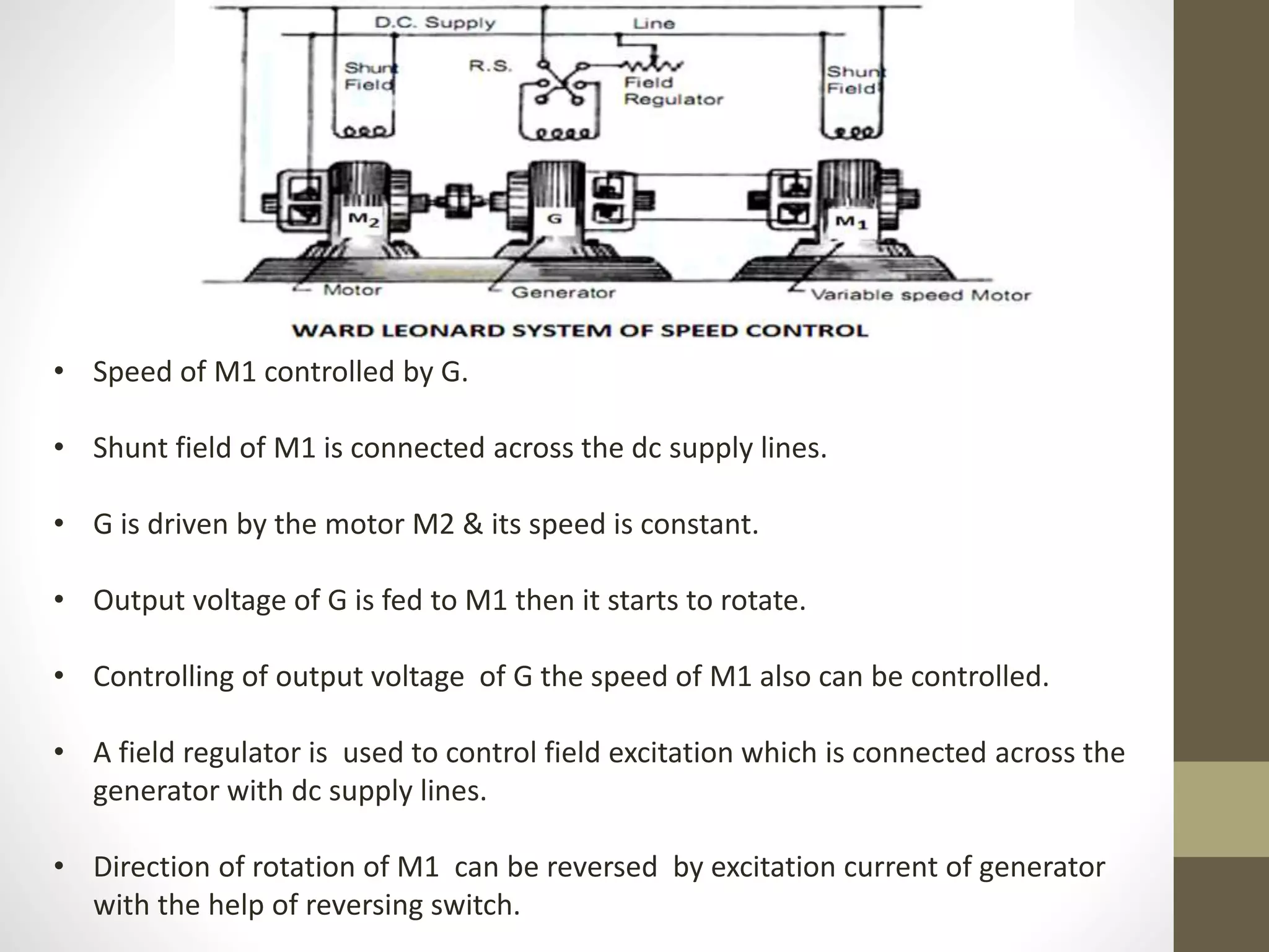 Ward leonard method & Characteristics of series motor | PPTX | Radio ...