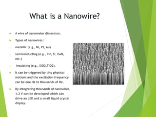 Nanogenerator: Electricity with a pinch of your finger | PPTX