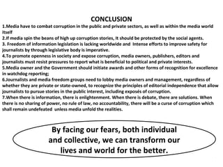 Presentation.. media and challenges of global corruption slideshare | PPT