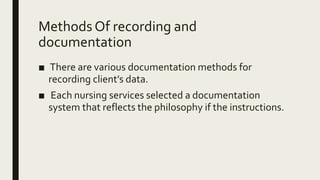 DOCUMENTATION IN NURSING | PPTX