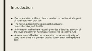 DOCUMENTATION IN NURSING | PPTX