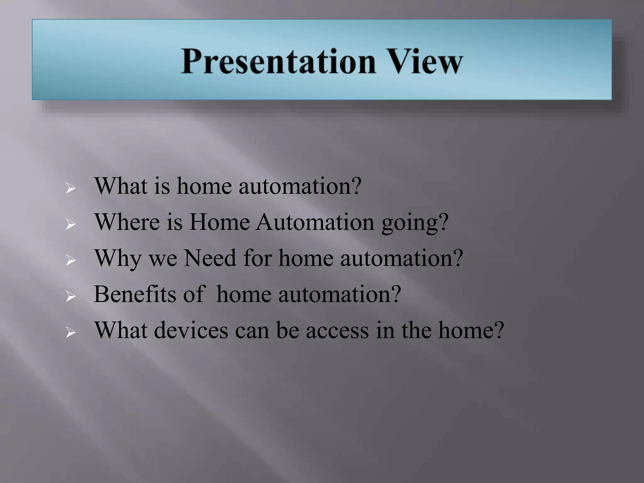 home automation | PPTX