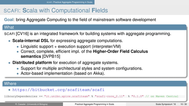Practical Aggregate Programming in Scala | PPT