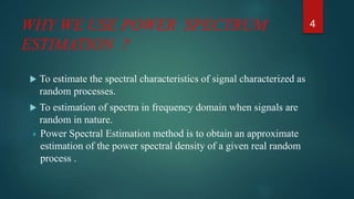 parametric method of power spectrum Estimation | PPTX
