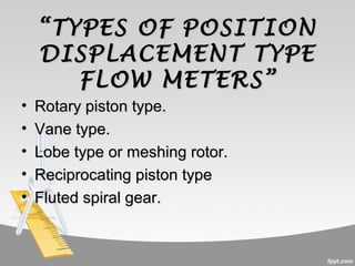 Flowmeters | PPT