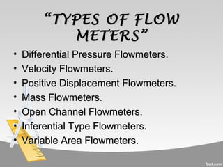 Flowmeters | PPT