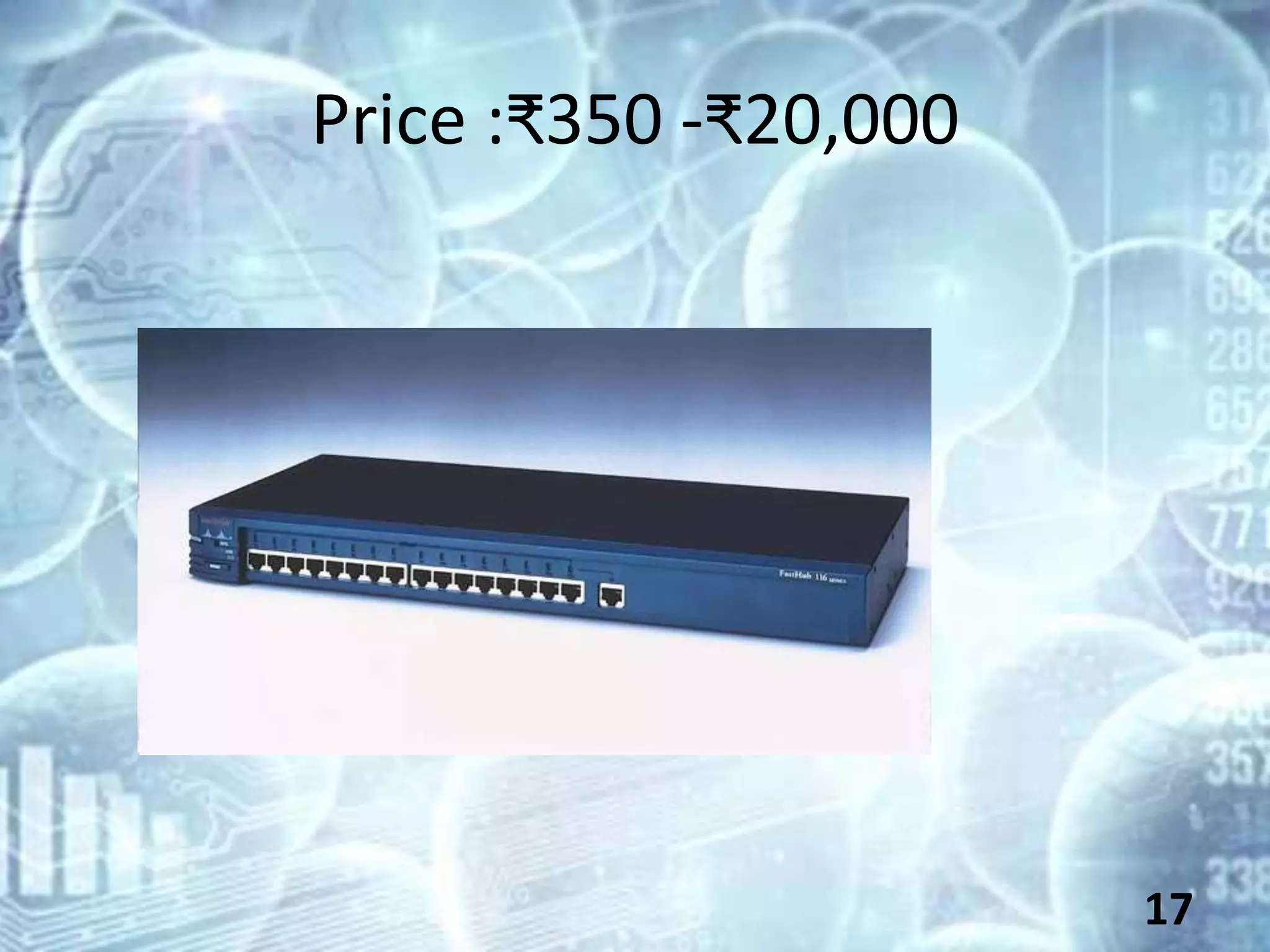 Detailed description about Hubs Switches Modems and their working | PPT