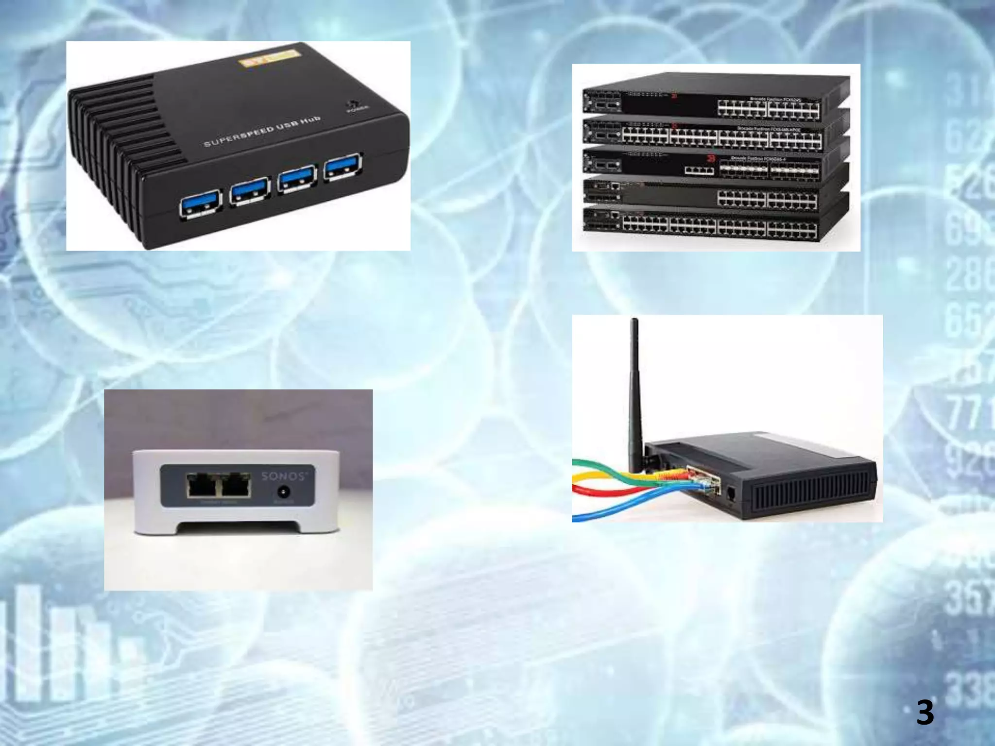 Detailed description about Hubs Switches Modems and their working | PPT