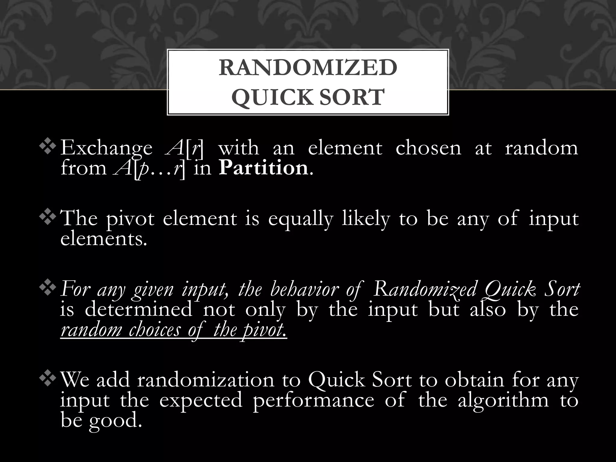 Quick Sort | PPTX