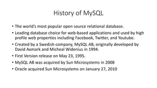 MySQL vs. MonetDB | PPTX