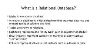 MySQL vs. MonetDB | PPTX