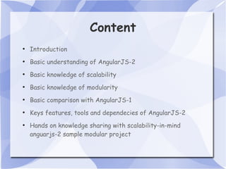 Building scalable modular app with Angular2 concept | PPT
