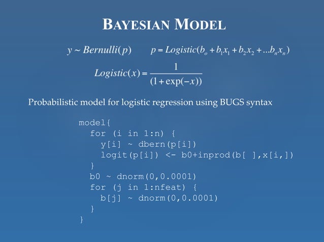 Presentationmachine Learning Linear And Bayesian Models For Logistic