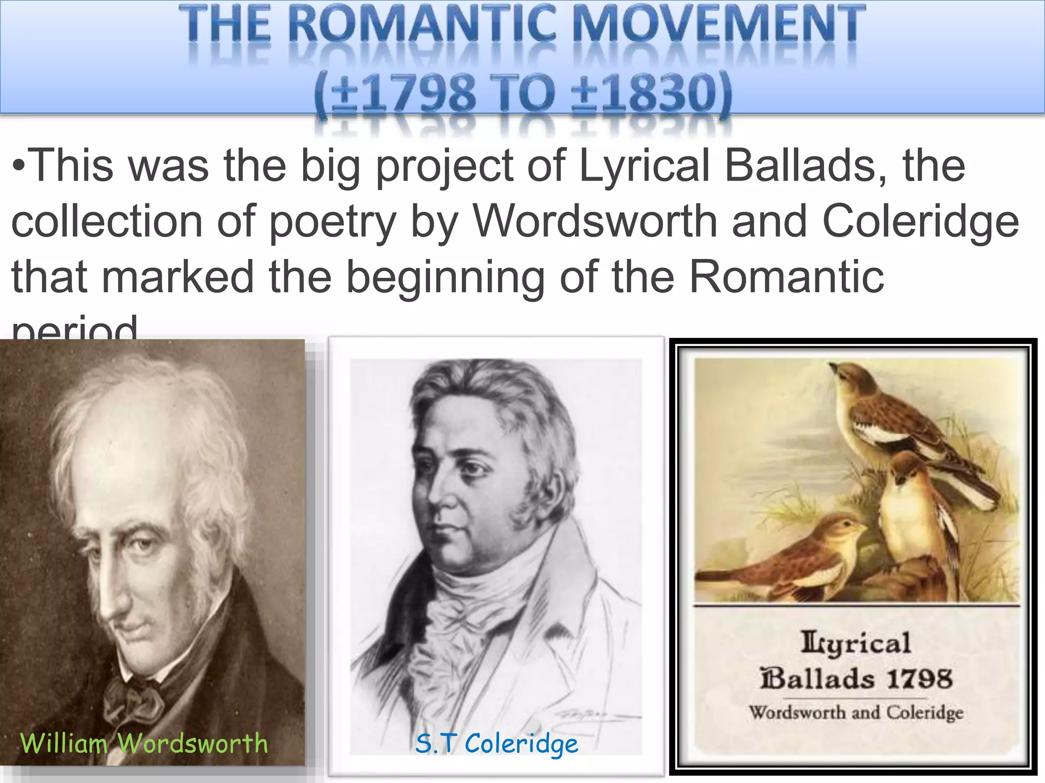 Romanticism/ Romantic Poetry/ The Romantic Movement | PPTX | Poetry ...