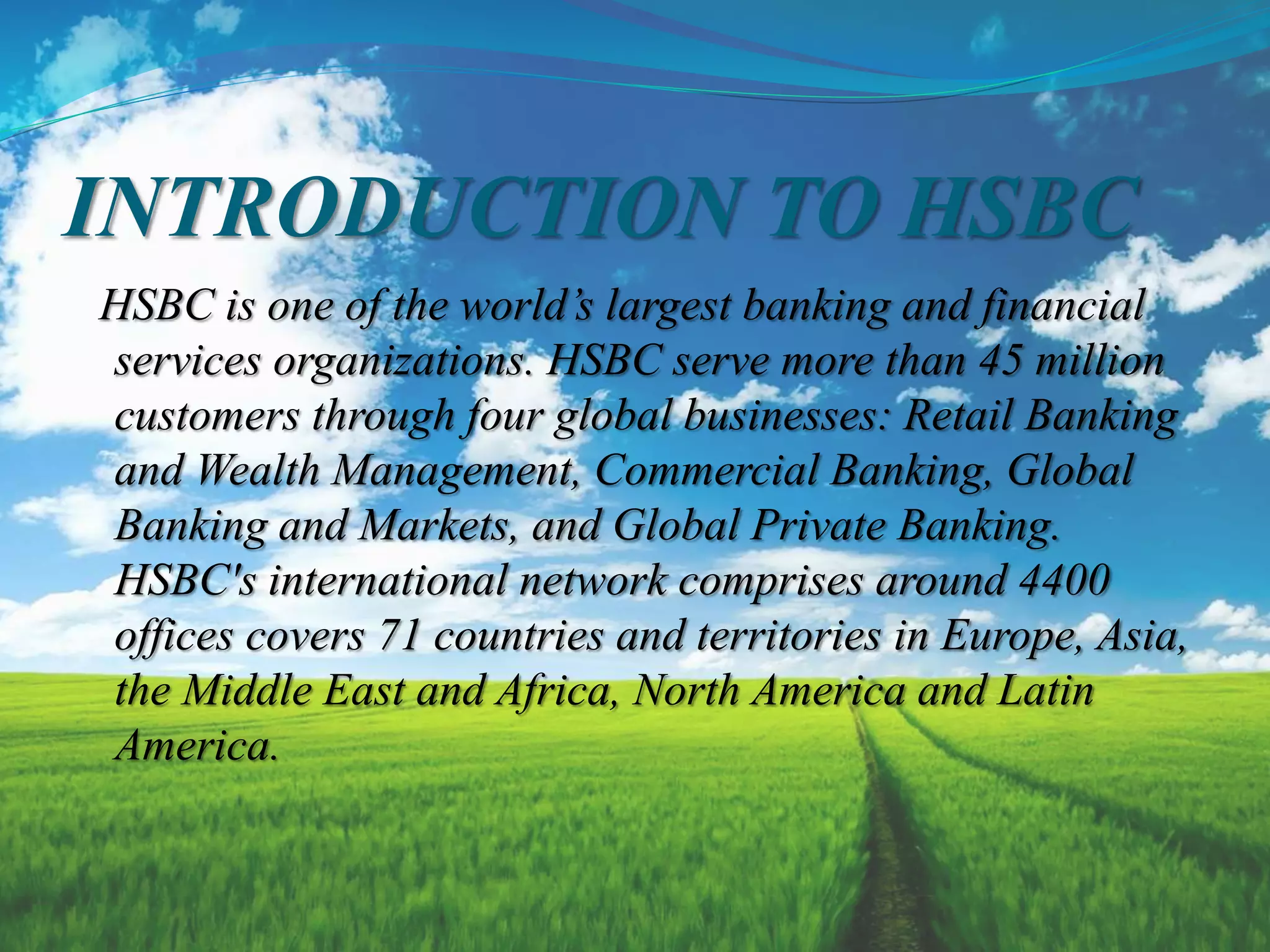Case study on HSBC Bank | PPTX
