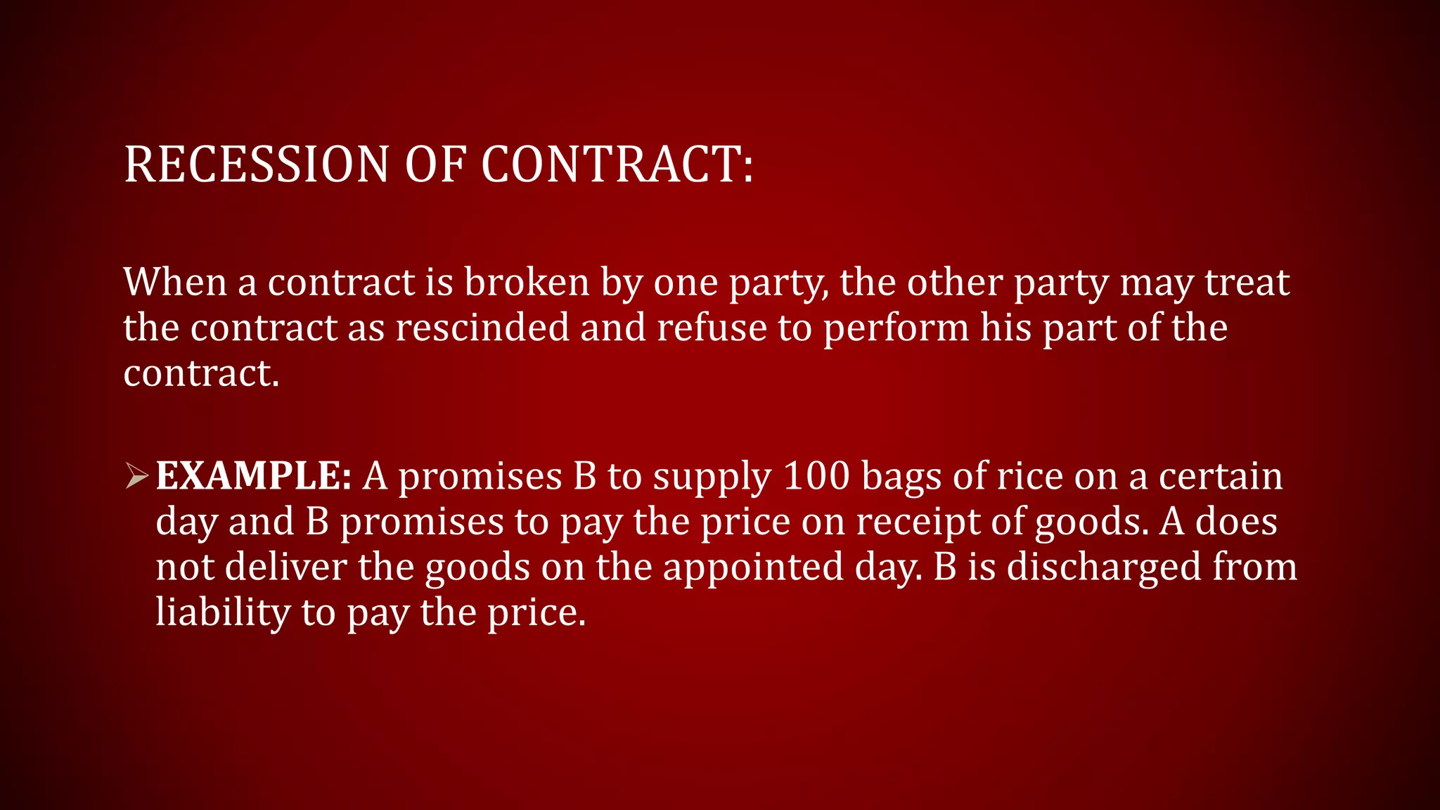 Presentation on Breach Of Contract | PPTX