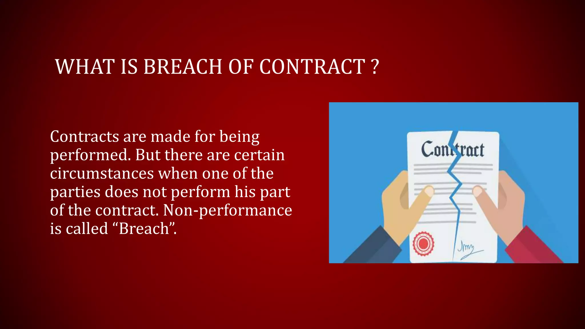 Presentation on Breach Of Contract | PPTX