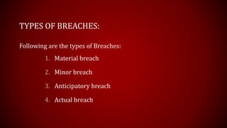 Presentation on Breach Of Contract | PPTX