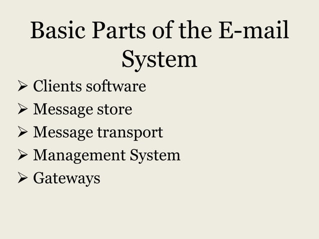 E-mail System | PPTX