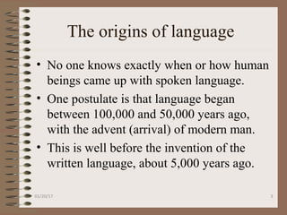 Communication skills about language | PPT