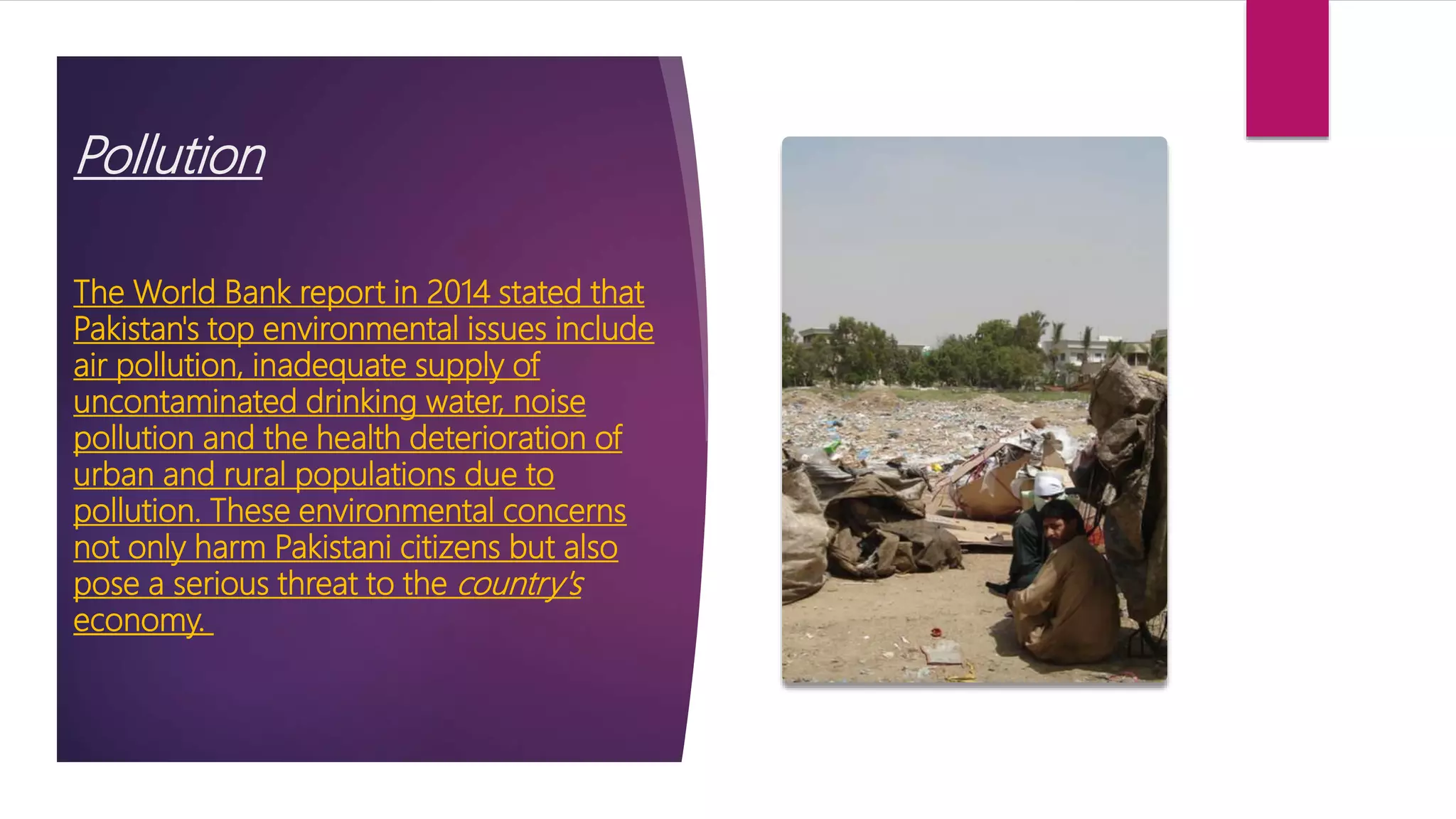 Enviromental Issues In Pakistan | PPTX