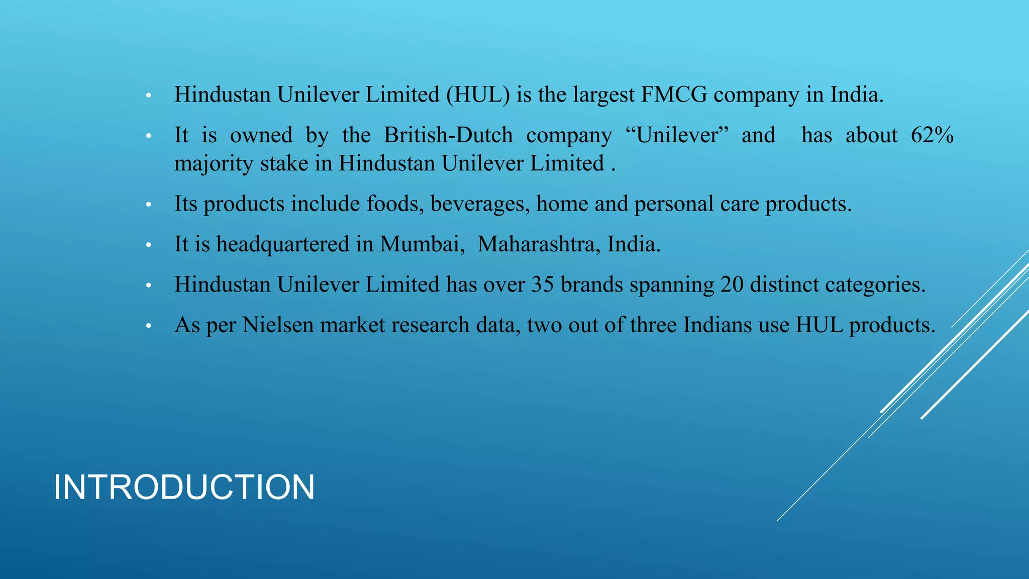 Presentation on Hindustan uniliver limited | PPTX