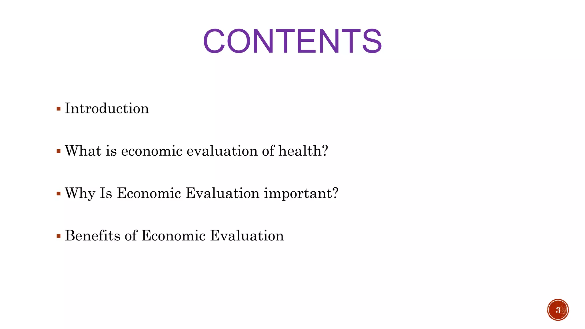 Economic Evaluation in Healthcare | PPTX