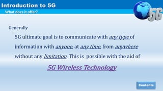 5G wireless technology | PPSX