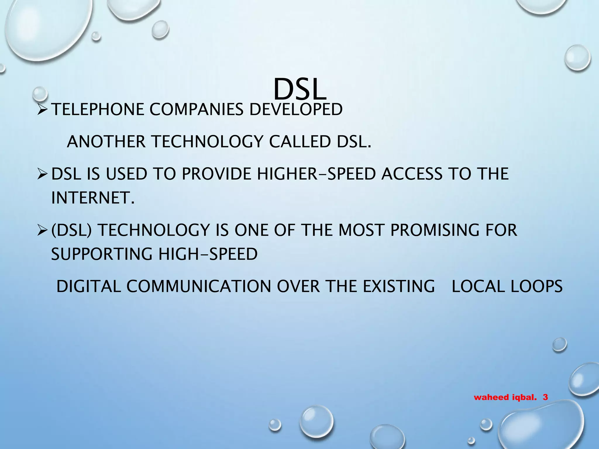 Dsl Digital Subscriber Line Pptx