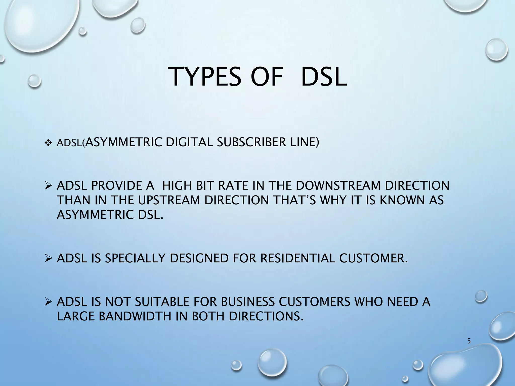dsl (digital subscriber line) | PPTX