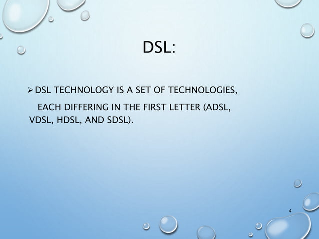 Dsl Digital Subscriber Line Pptx