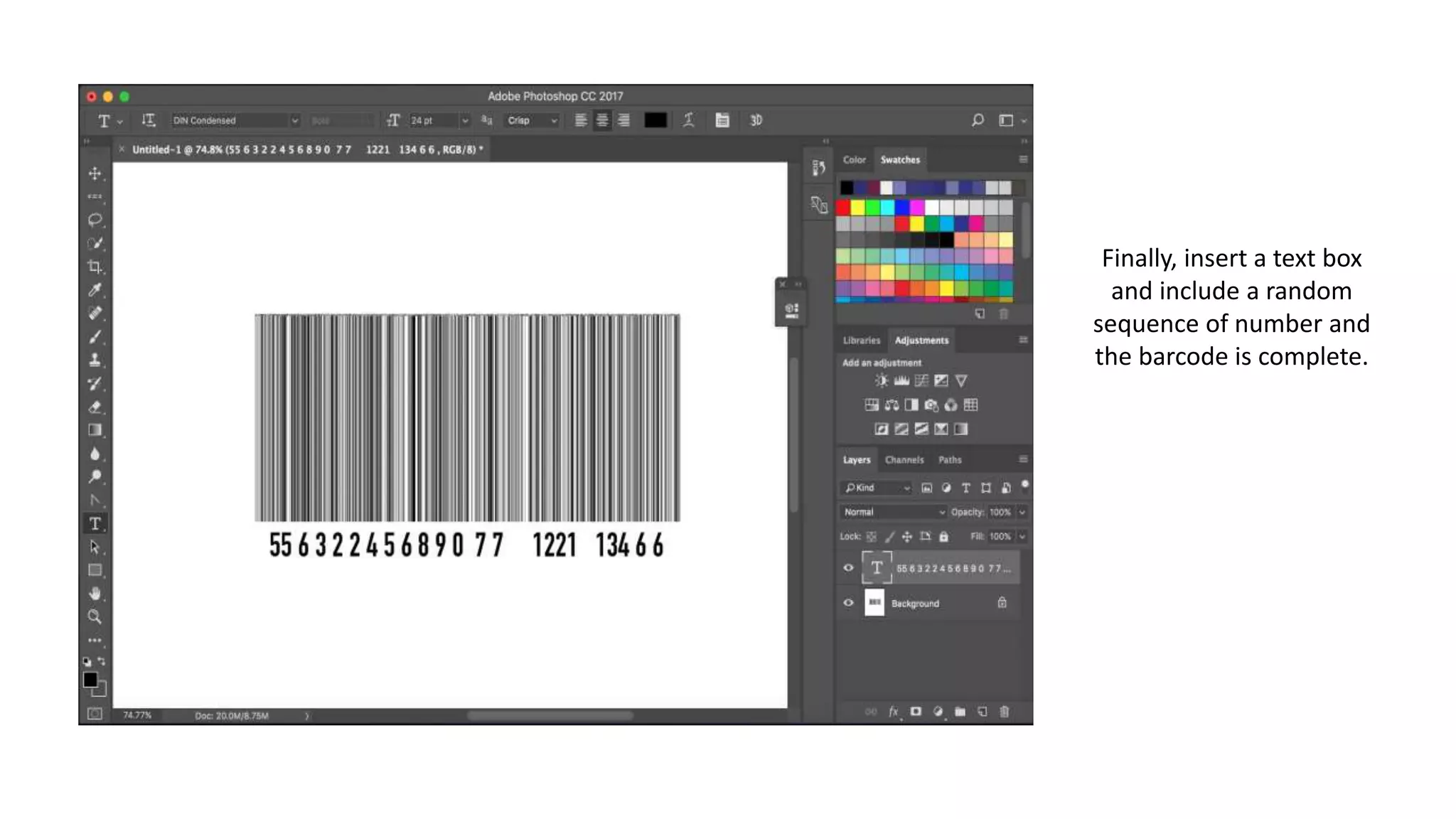How to create a barcode in Photoshop | PPTX