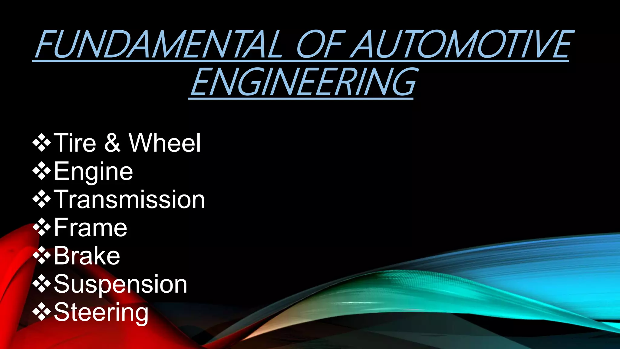 fundamental of automobile | PPTX