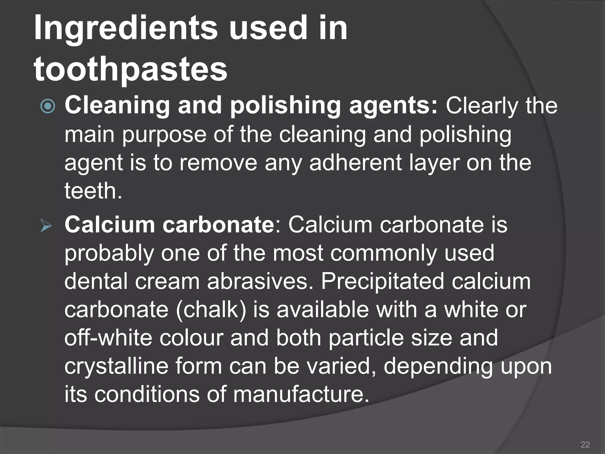 buidings blocks for formulation of shampoo, toothpaste and creams | PPTX