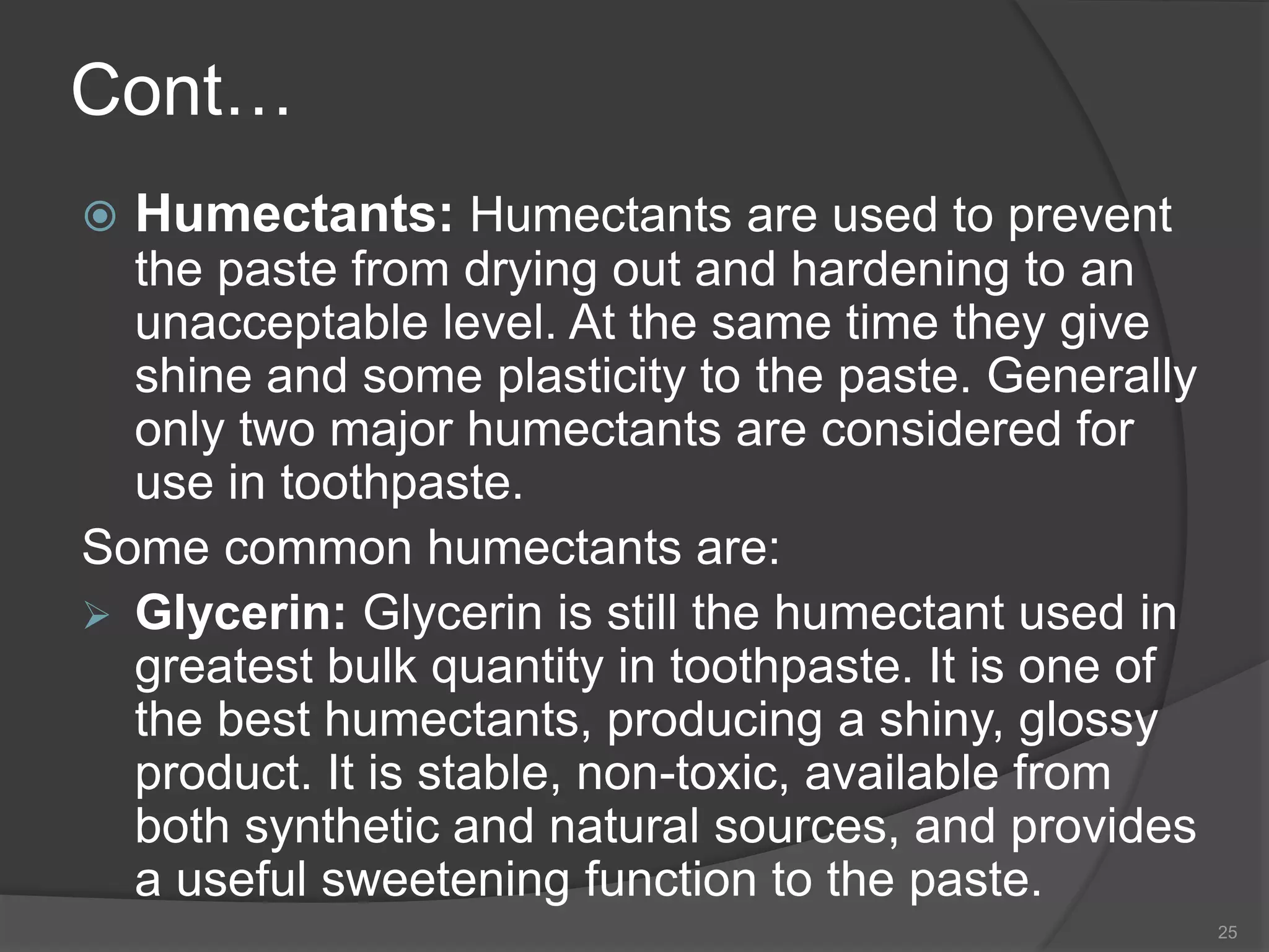 buidings blocks for formulation of shampoo, toothpaste and creams | PPTX