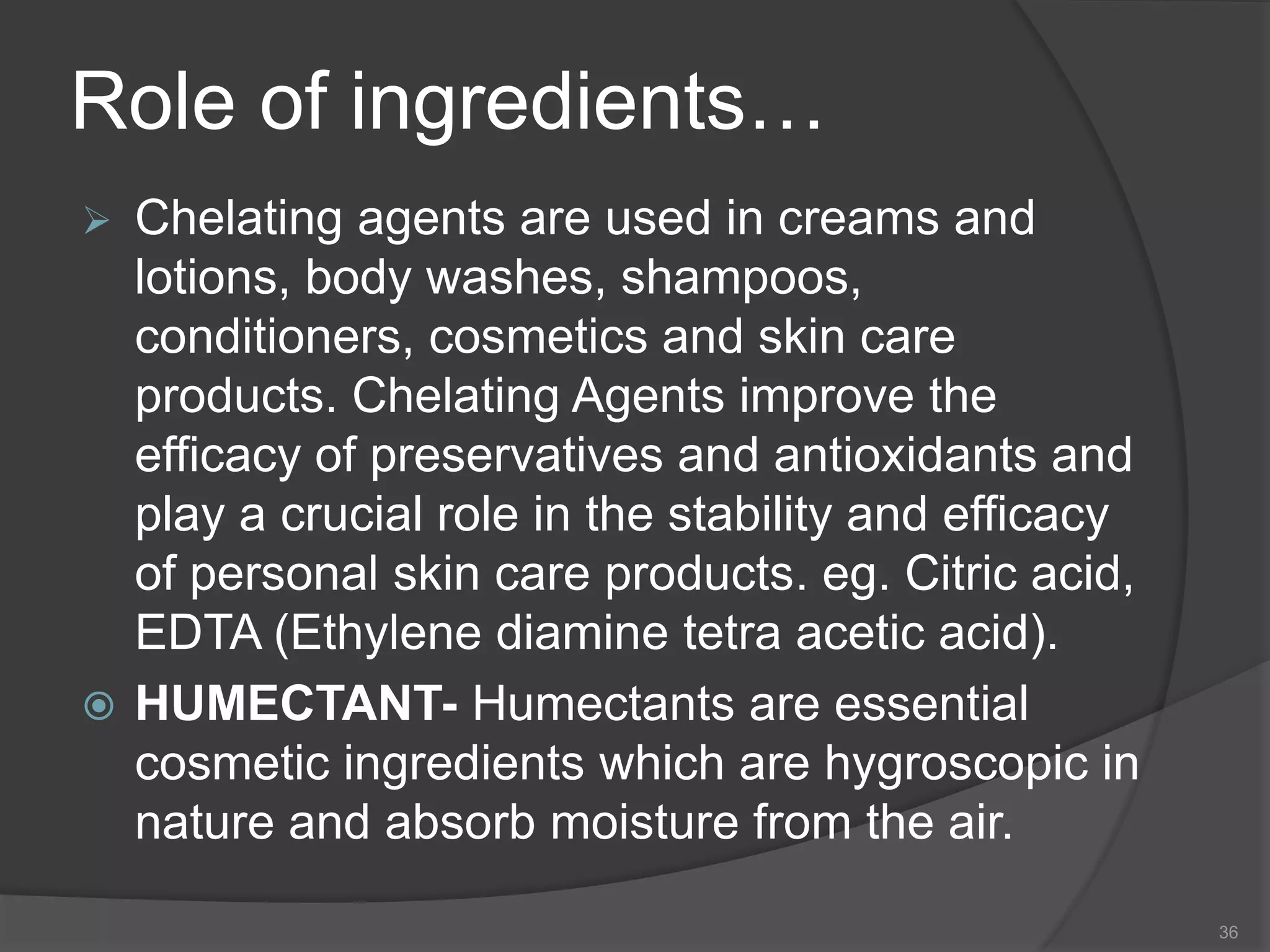 buidings blocks for formulation of shampoo, toothpaste and creams | PPTX