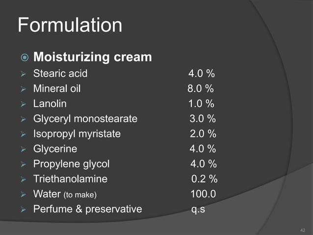 buidings blocks for formulation of shampoo, toothpaste and creams | PPTX