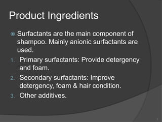 buidings blocks for formulation of shampoo, toothpaste and creams | PPTX