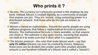 Introduction to Bitcoins and Cryptocurrency | PPTX