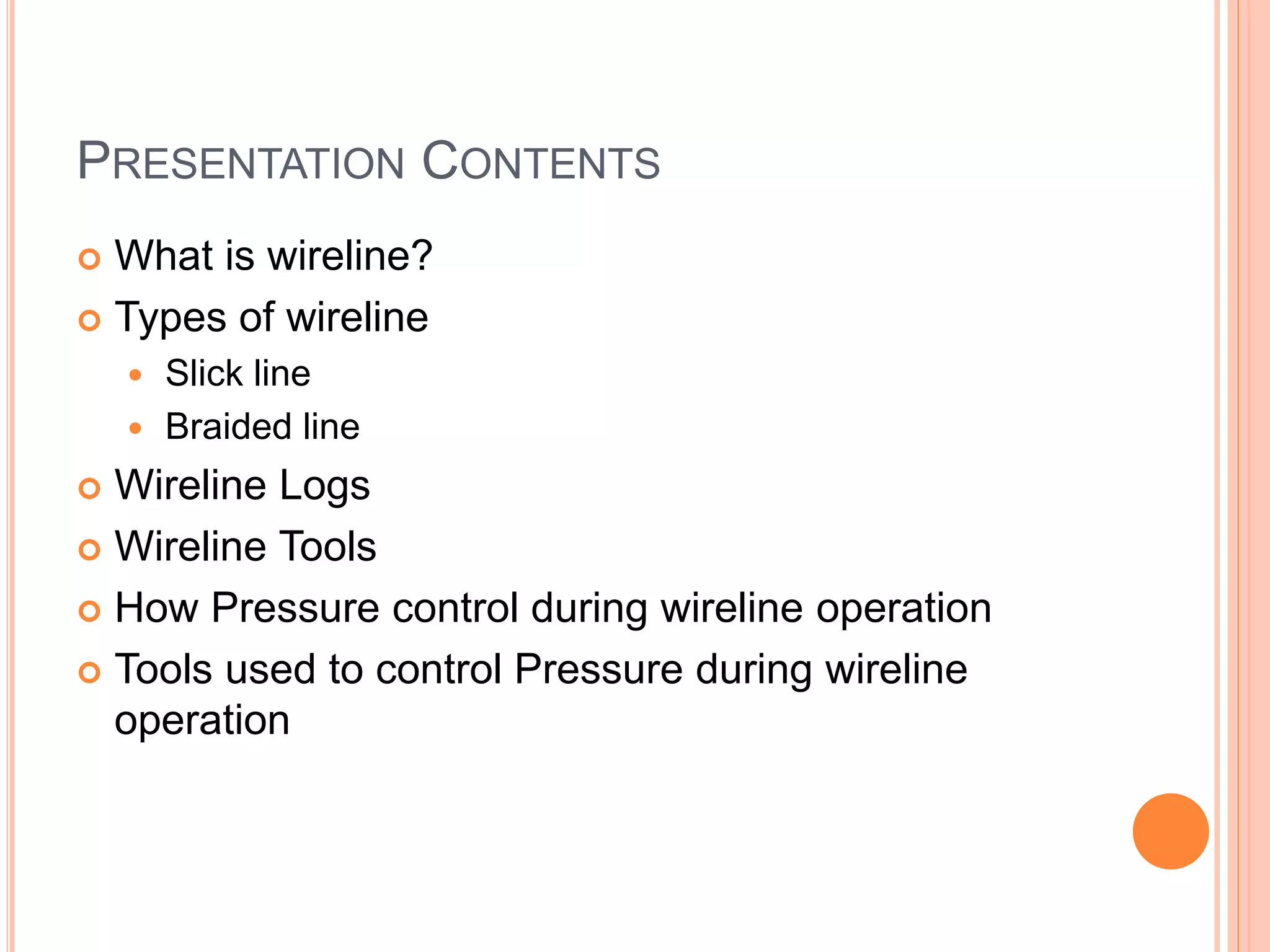 Wireline Operations | PPTX