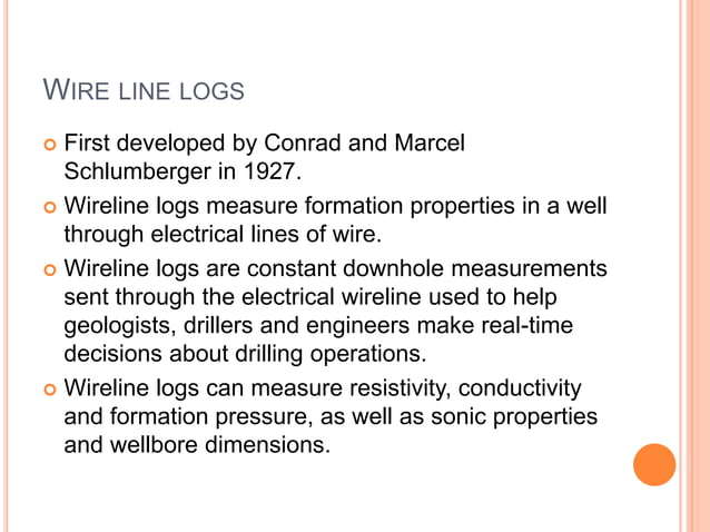 Wireline Operations | PPTX | Geology | Science