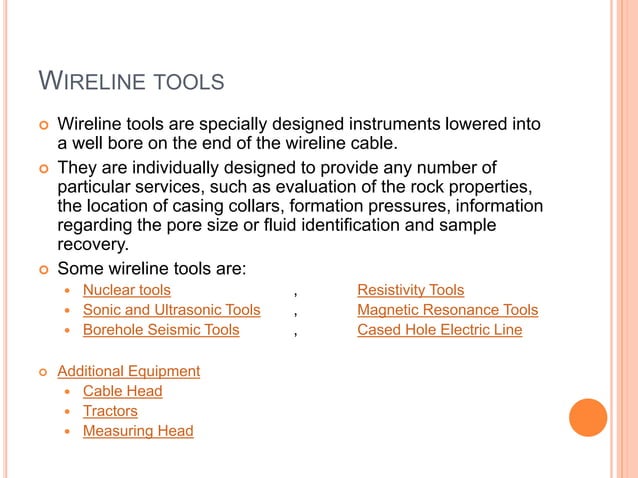 Wireline Operations | PPTX | Geology | Science