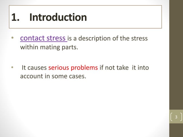 Contact stress | PPTX | Physics | Science