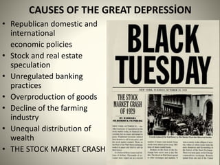 GREAT DEPRESSION 1929 | PPTX