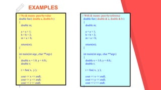PARAMETER PASSING MECHANISMS | PPTX | Programming Languages | Computing