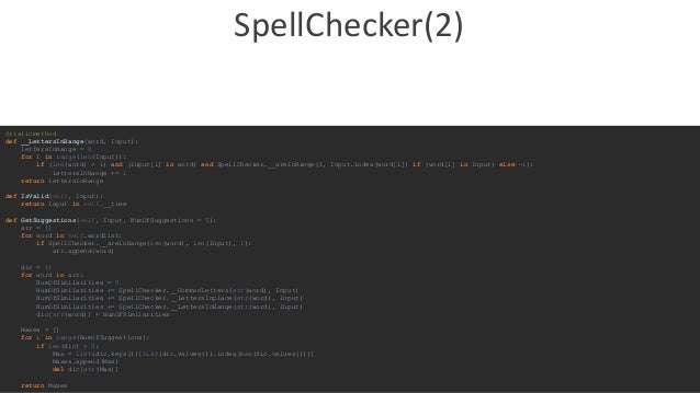 Python Spell Checker
